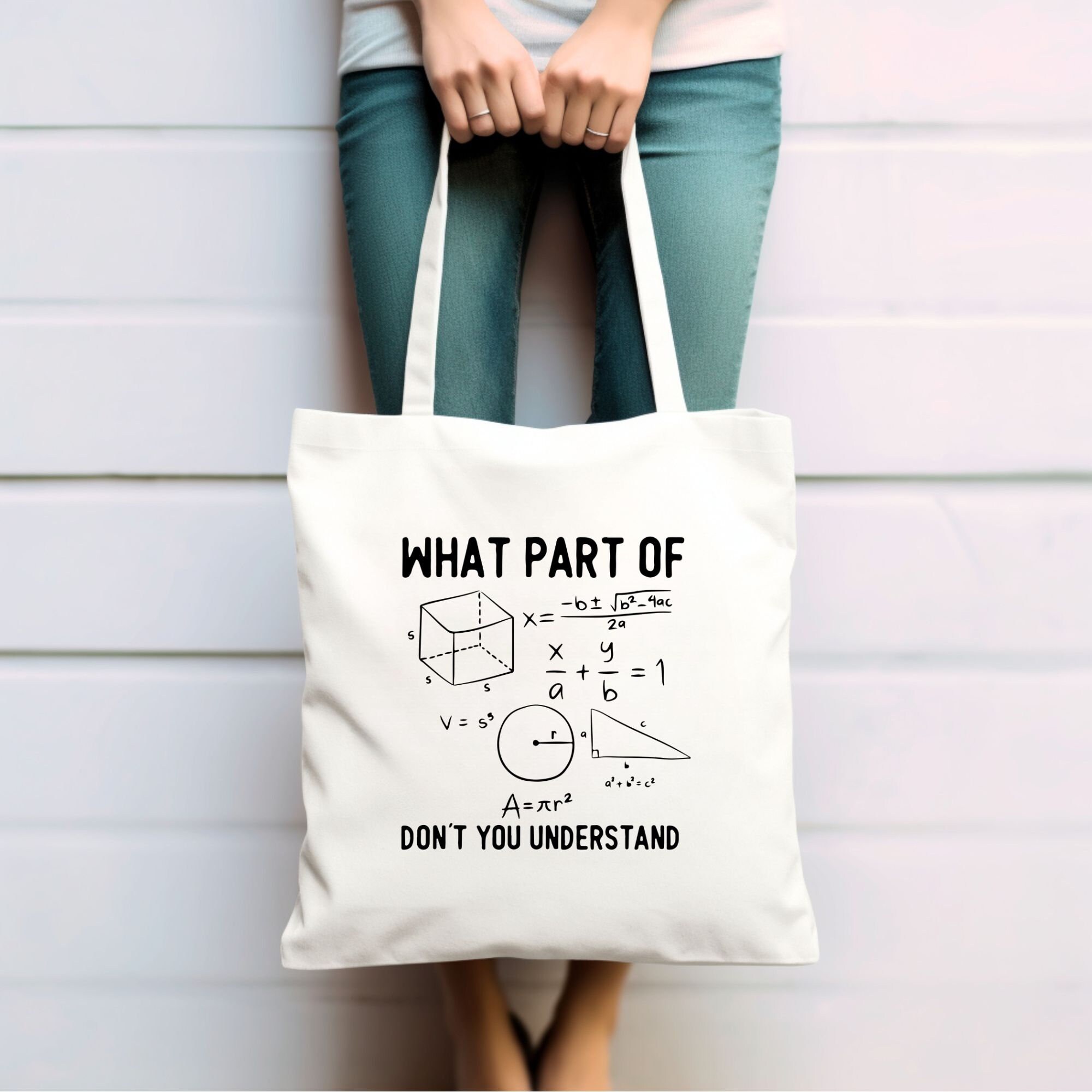 Funny Math Teacher Tote, Math Teacher Gifts, Canvas Tote Bag ...