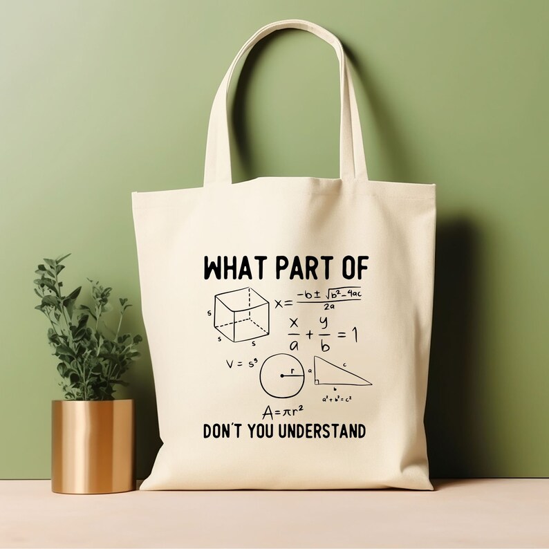 Funny Math Teacher Tote, Math Teacher Gifts, Canvas Tote Bag ...