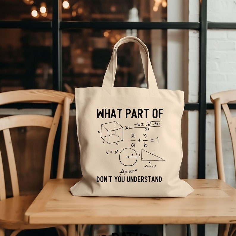 Funny Math Teacher Tote, Math Teacher Gifts, Canvas Tote Bag ...