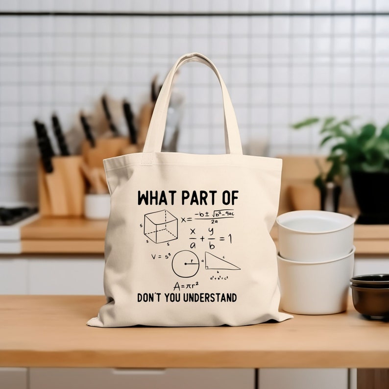 Funny Math Teacher Tote, Math Teacher Gifts, Canvas Tote Bag ...