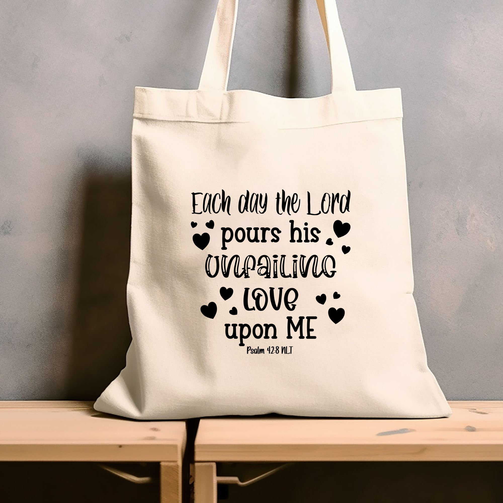 Motivational Tote Bag, Christian Bag, Bible Verse Tote, Psalm Verse ...