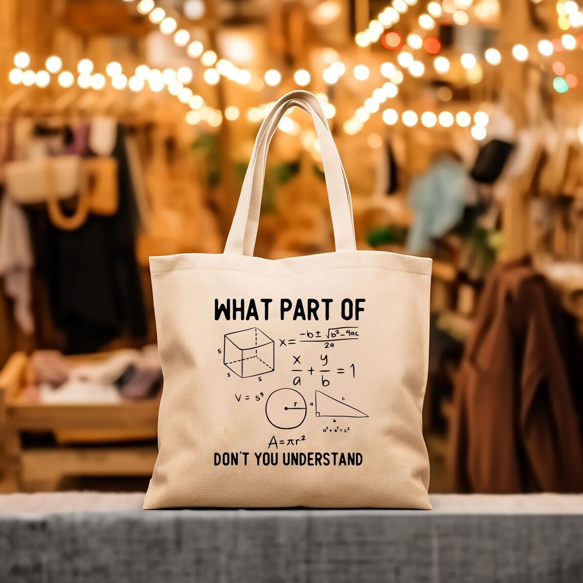 Funny Math Teacher Tote, Math Teacher Gifts, Canvas Tote Bag ...