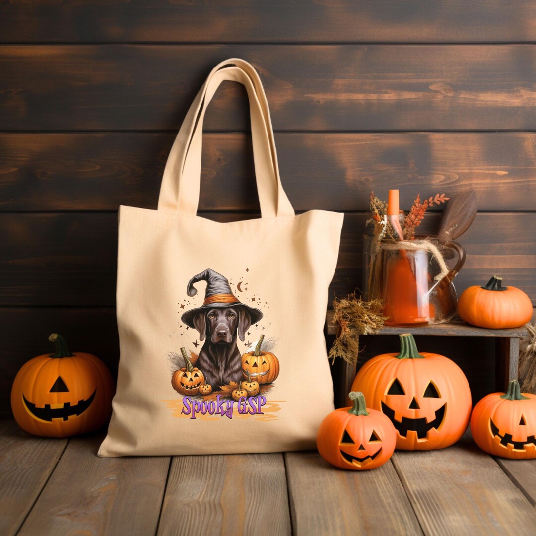 Spooky German Shorthaired Pointer, Spooky Tote, Dog Tote Bag, Witchy ...