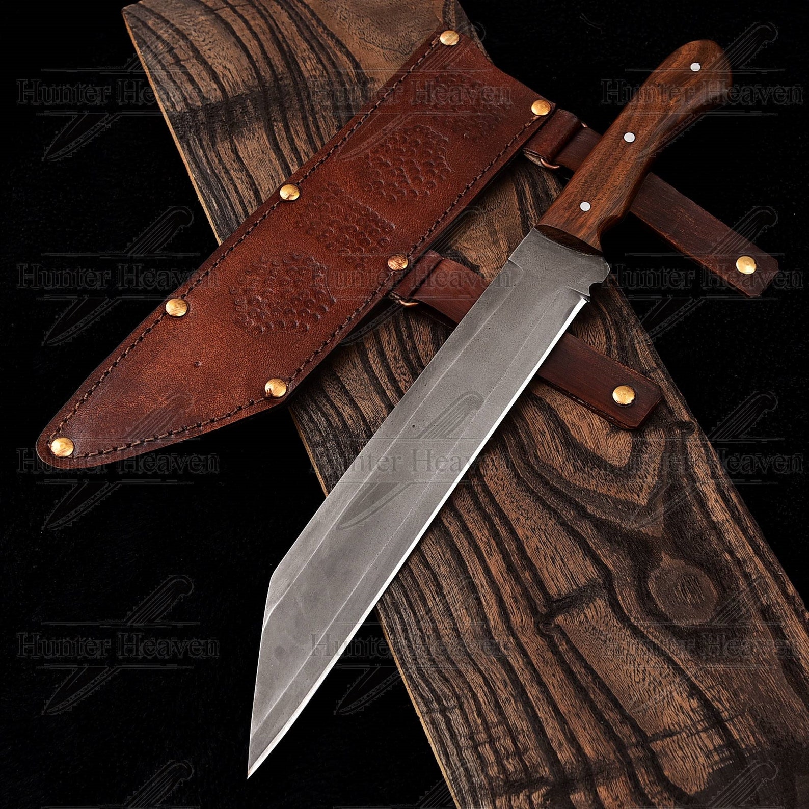 MEDIEVAL KNIFE, Seax Knife, Wood Handle Knife, Steel Blade Knife, High ...