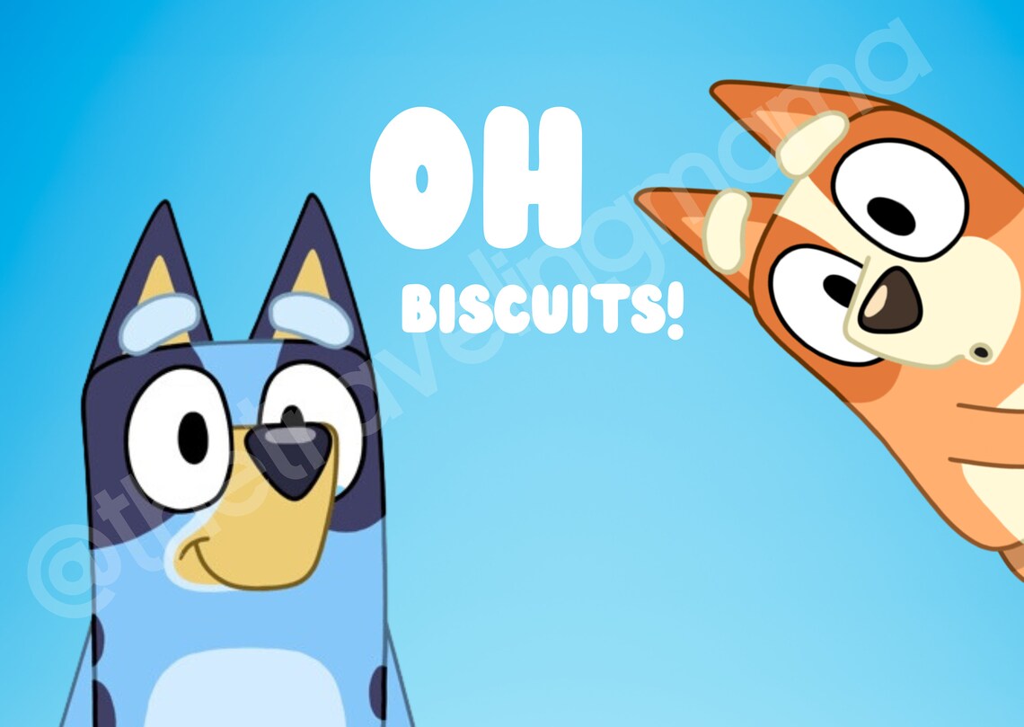 Bluey Theme Party Favors Digital Template - Etsy