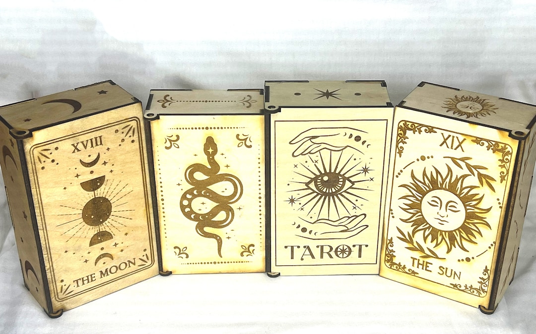 Handcrafted Wooden Tarot Box Elegant Storage for Your Tarot Cards - Etsy