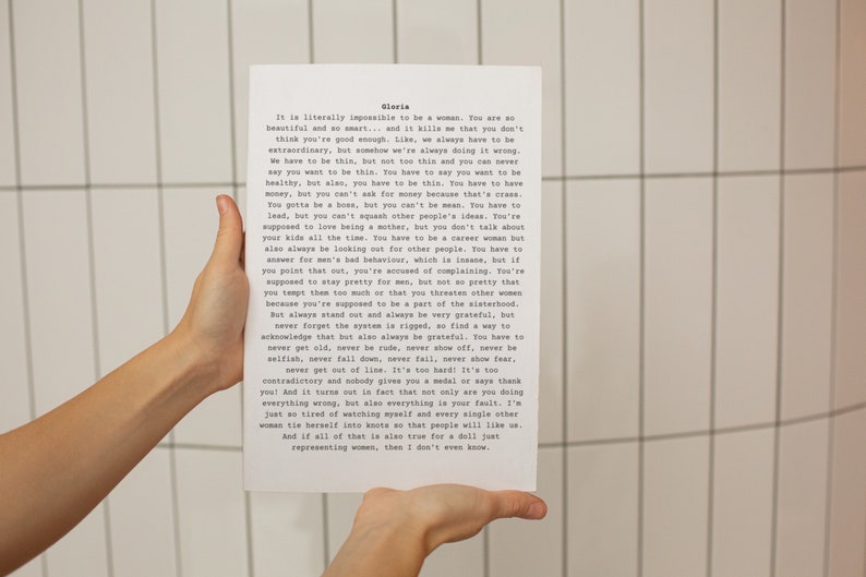 Barbie Movie Barbie Movie Monologue Premium Poster Print Minimalist ...