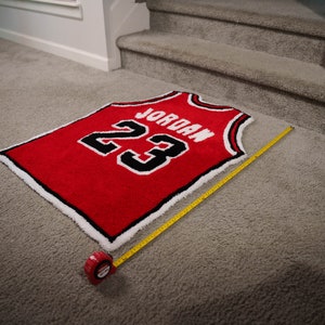 Tufted Michael Jordan NBA Jersey Rug - Etsy