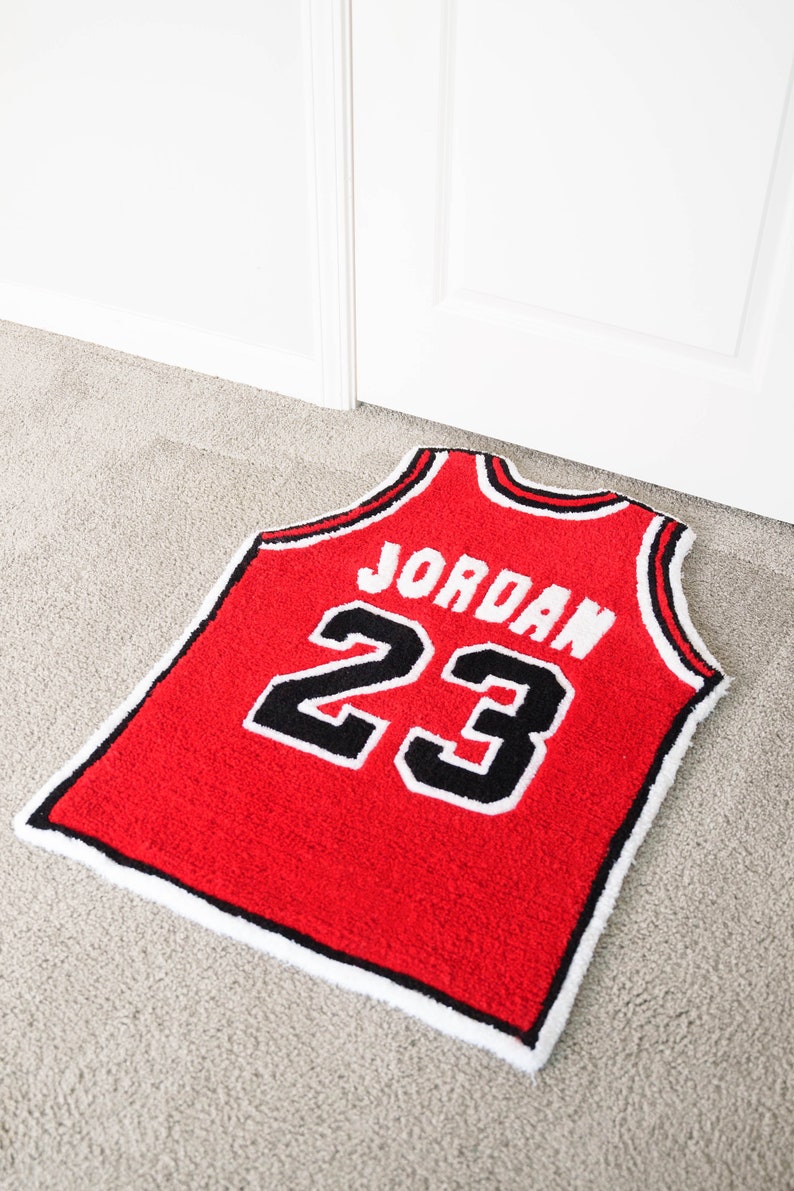 Tufted Michael Jordan NBA Jersey Rug - Etsy