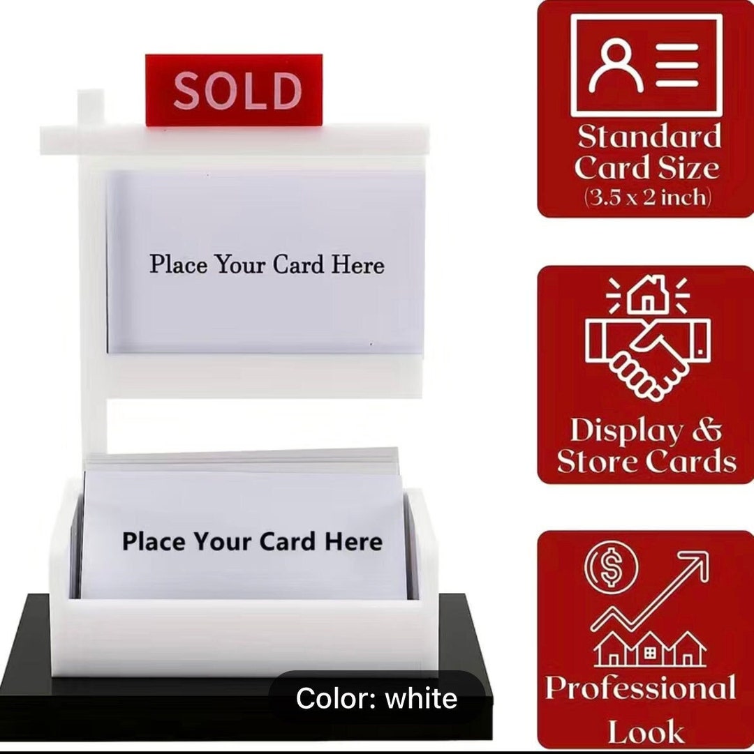 Acrylic Business Card Holder Rack Storage Rack Office Reception Desktop ...