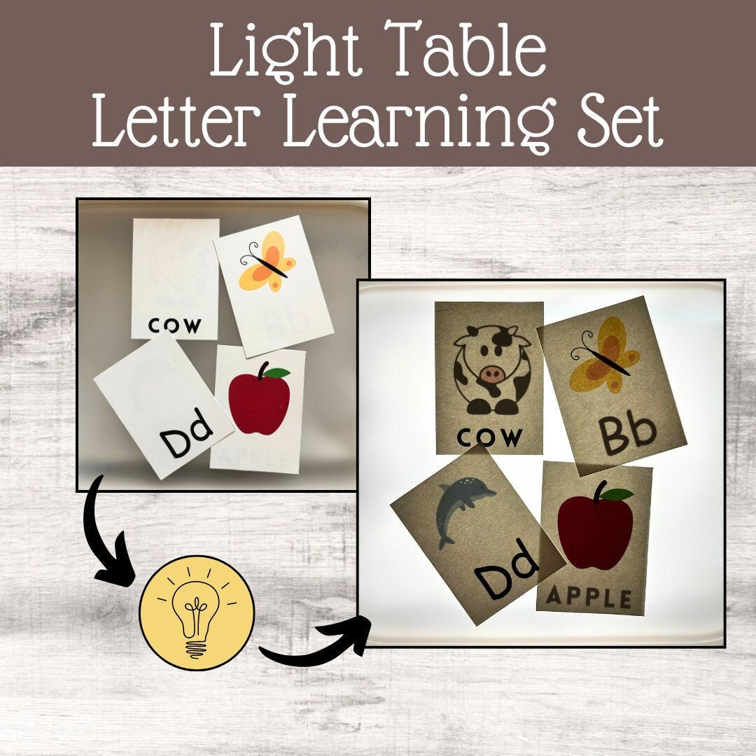 Light Table Letter Learning Printable. Light Box Alphabet Cards ...