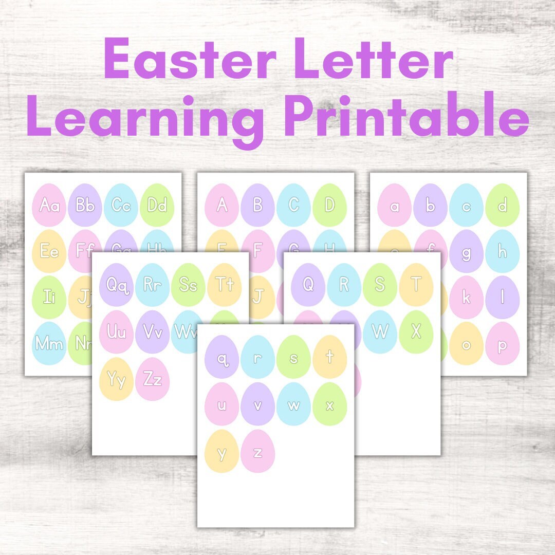 Printable Easter Egg Letter Learning. Toddler, Preschool, Kid Learning ...