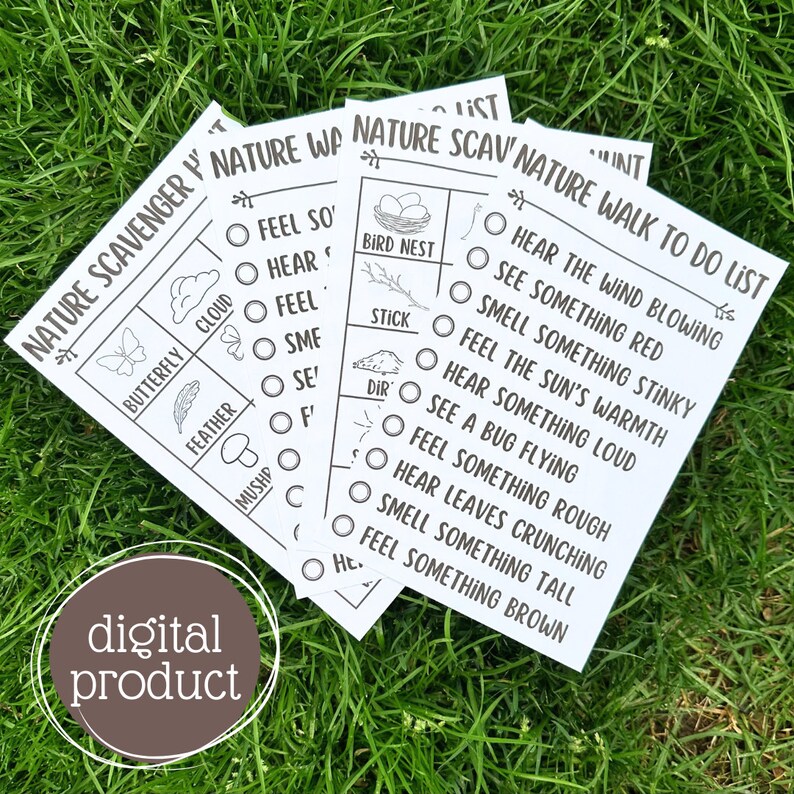 Printable Nature Scavenger Hunt Bundle. Outdoor Nature Walk Board ...