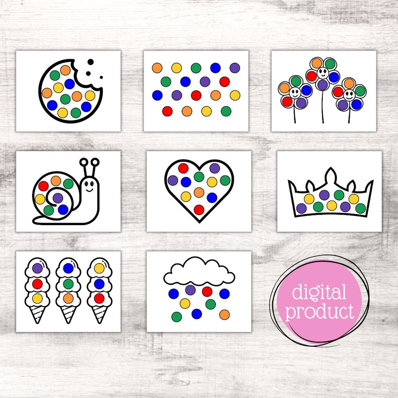 Color Matching Sensory Bag Printables. Pom Pom Fine Motor Sorting ...