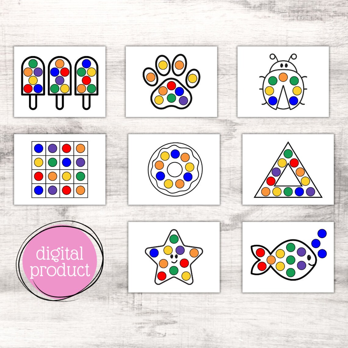 Color Matching Sensory Bag Printables. Pom Pom Fine Motor Sorting ...