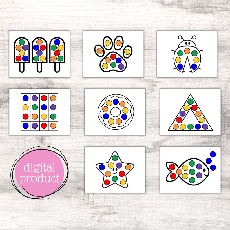 Color Matching Sensory Bag Printables. Pom Pom Fine Motor Sorting ...