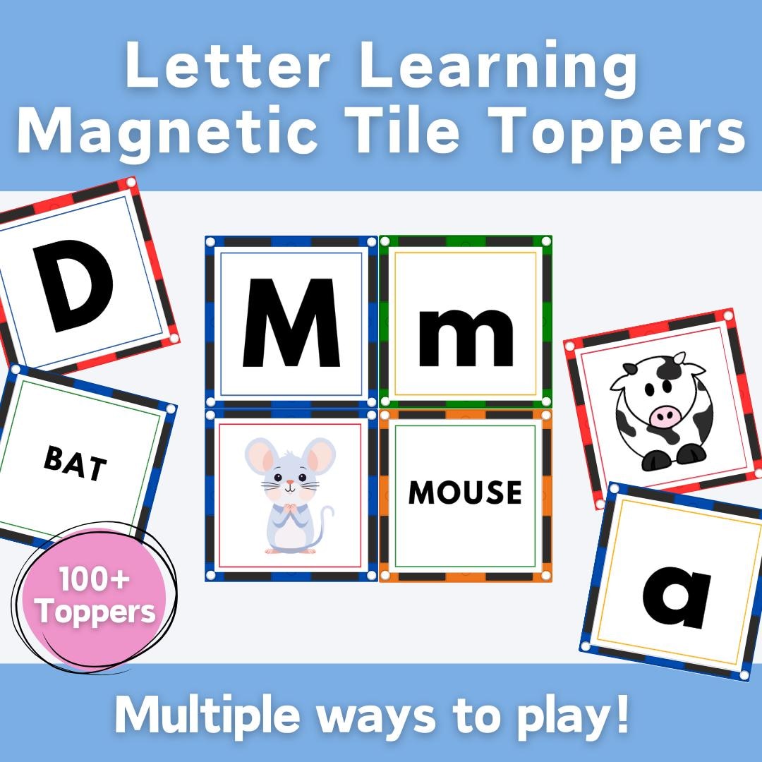 Letter Activity for Magnetic Tile. Printable Preschool Pre-k Learning ...