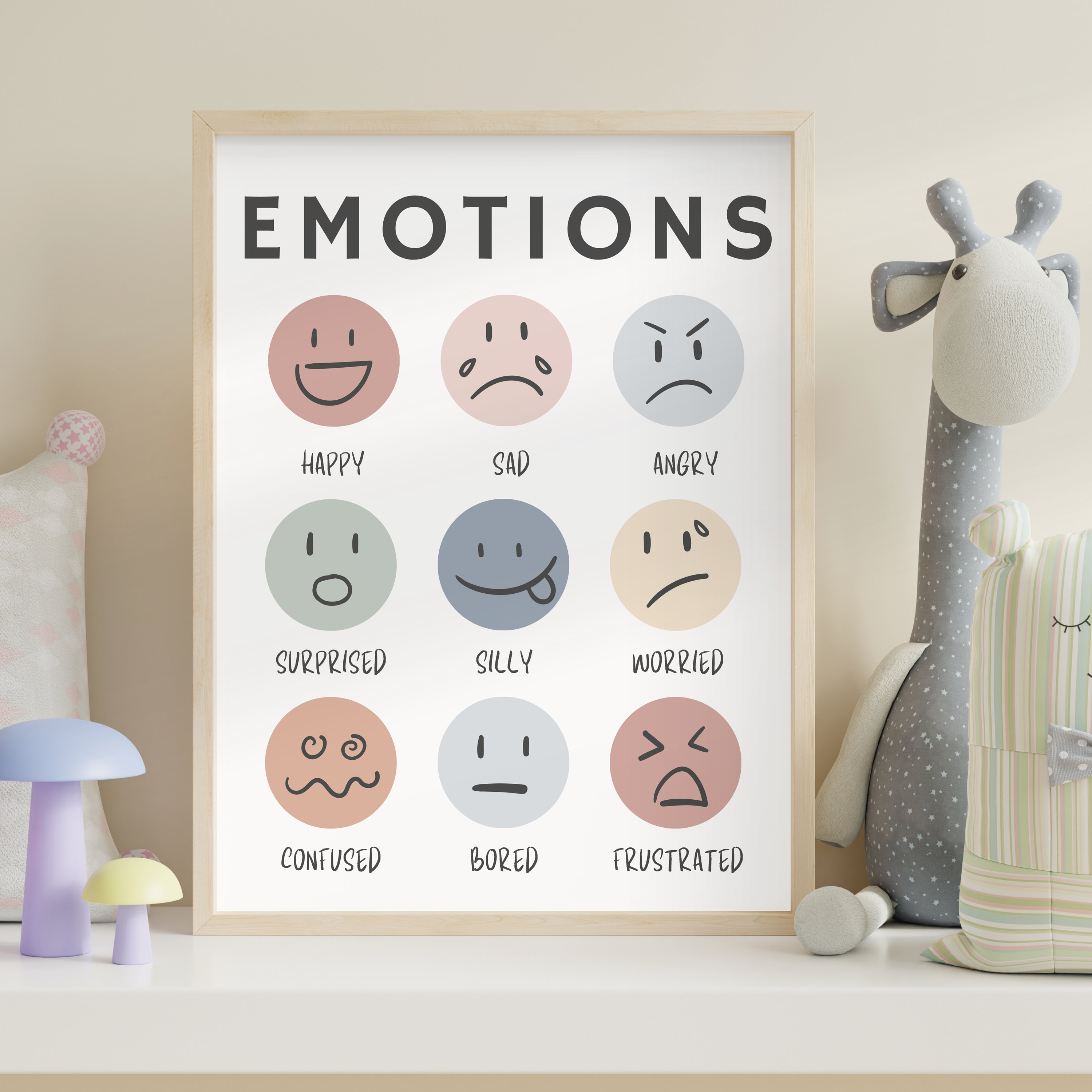 Set of 20 Neutral Playroom Posters. Educational & Boho Decor Prints ...