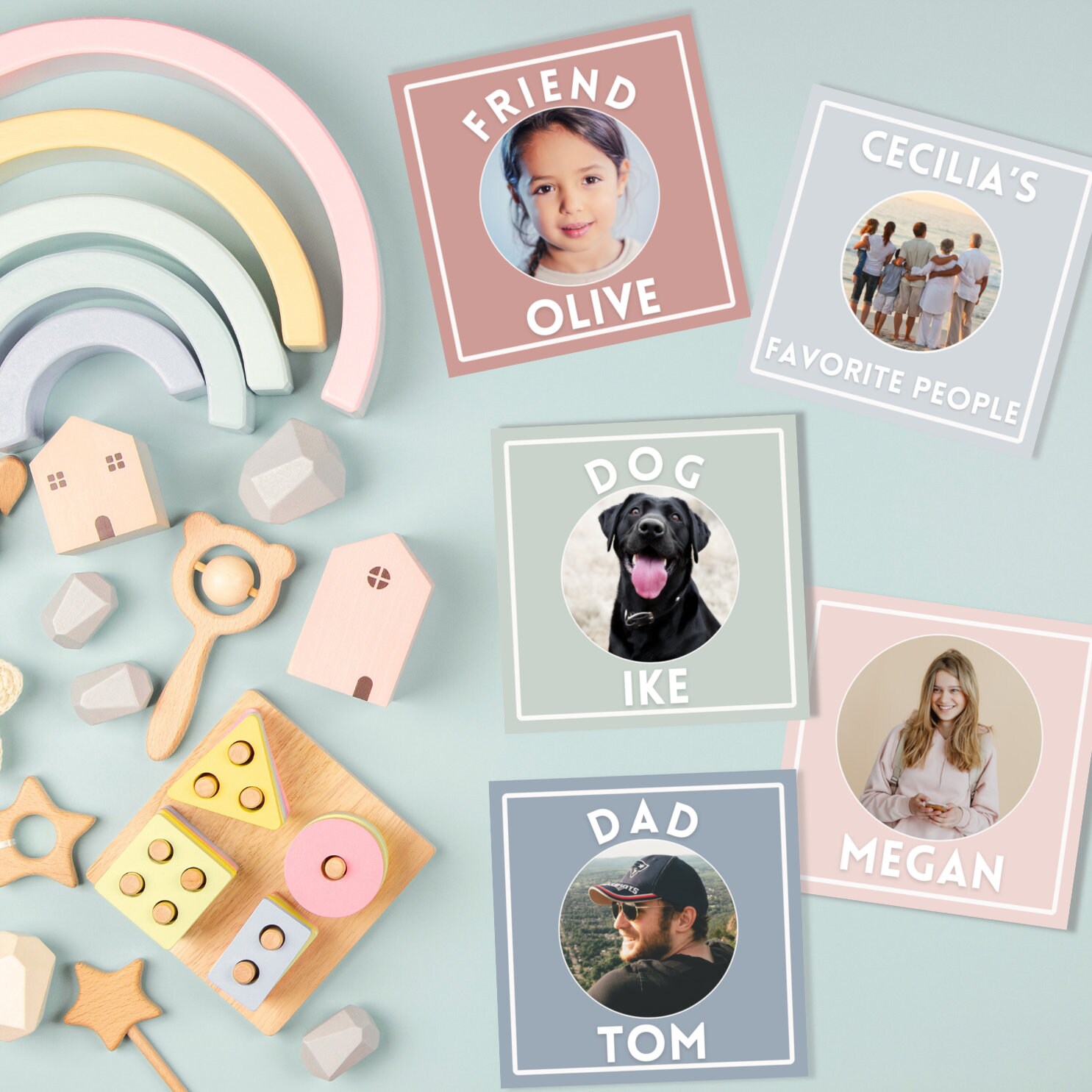 Printable Children's Family Photo Album-neutral Colors-customized Book ...