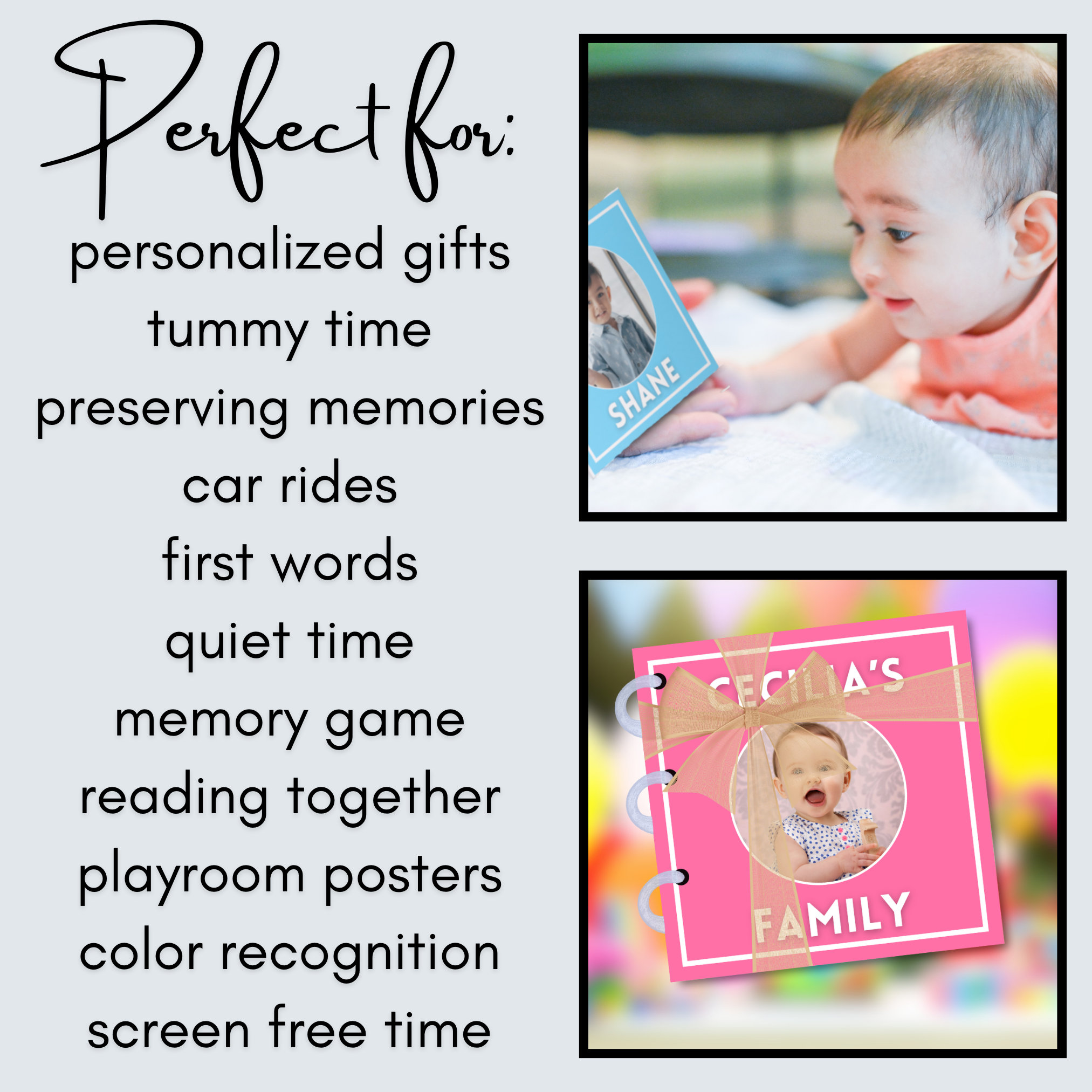 Printable Children's Photo Book of Family Names & Faces-baby Picture ...