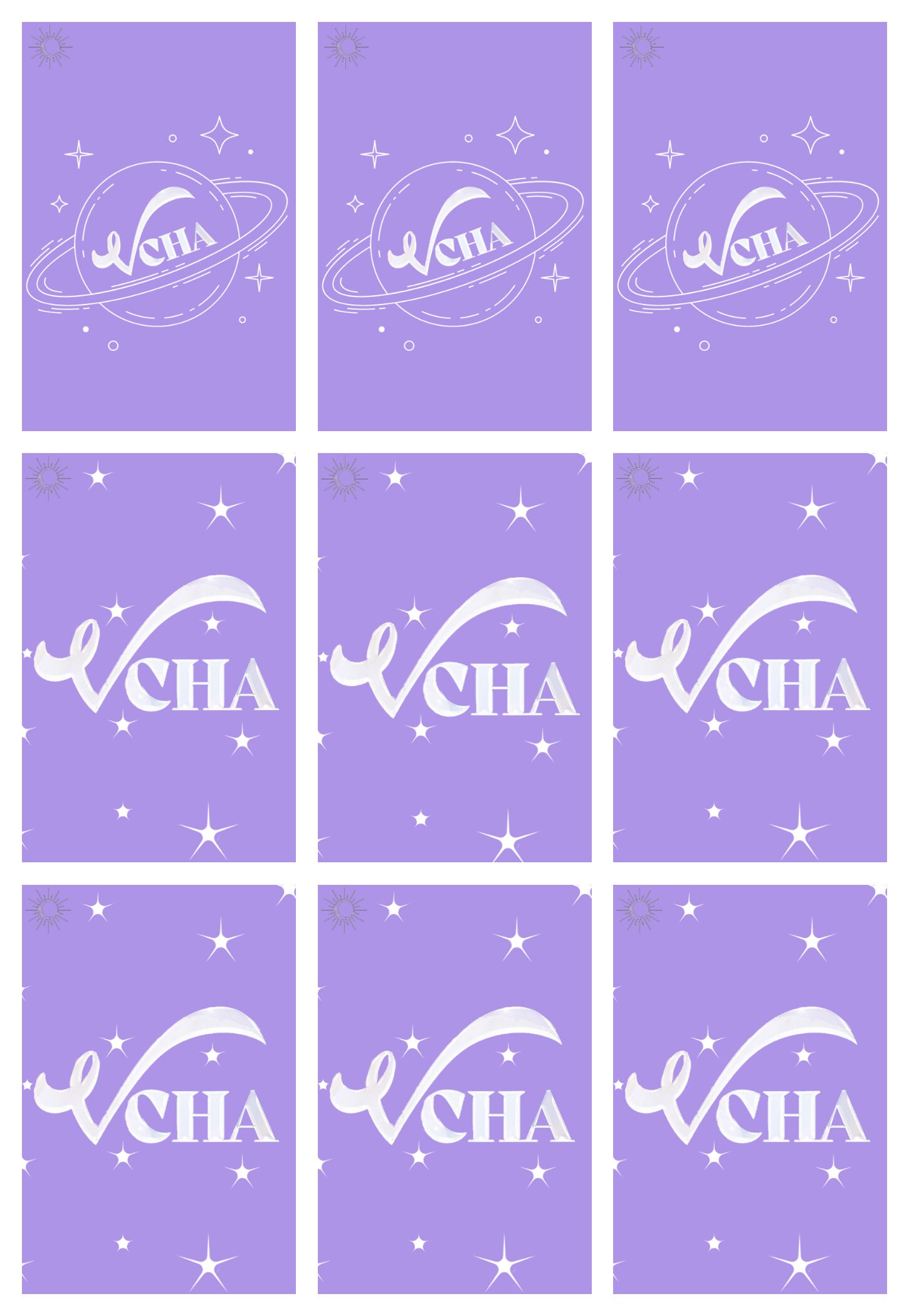 Unofficial VCHA Photocards set of 9 - Etsy