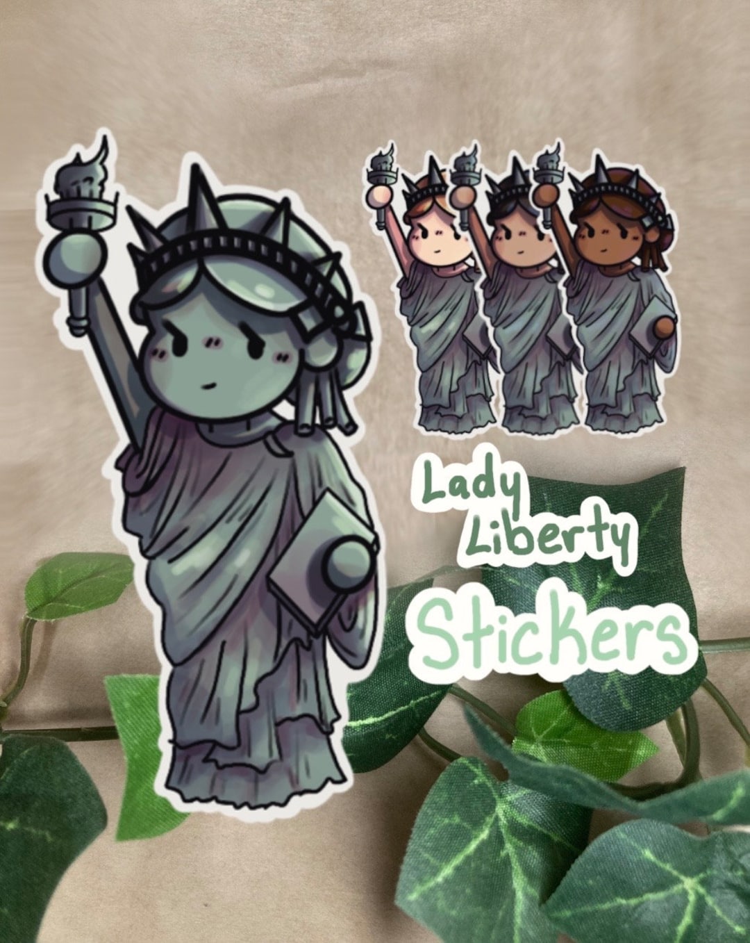 Statue of Liberty “lady Liberty” Chibi Sticker - Cute Patriotic ...