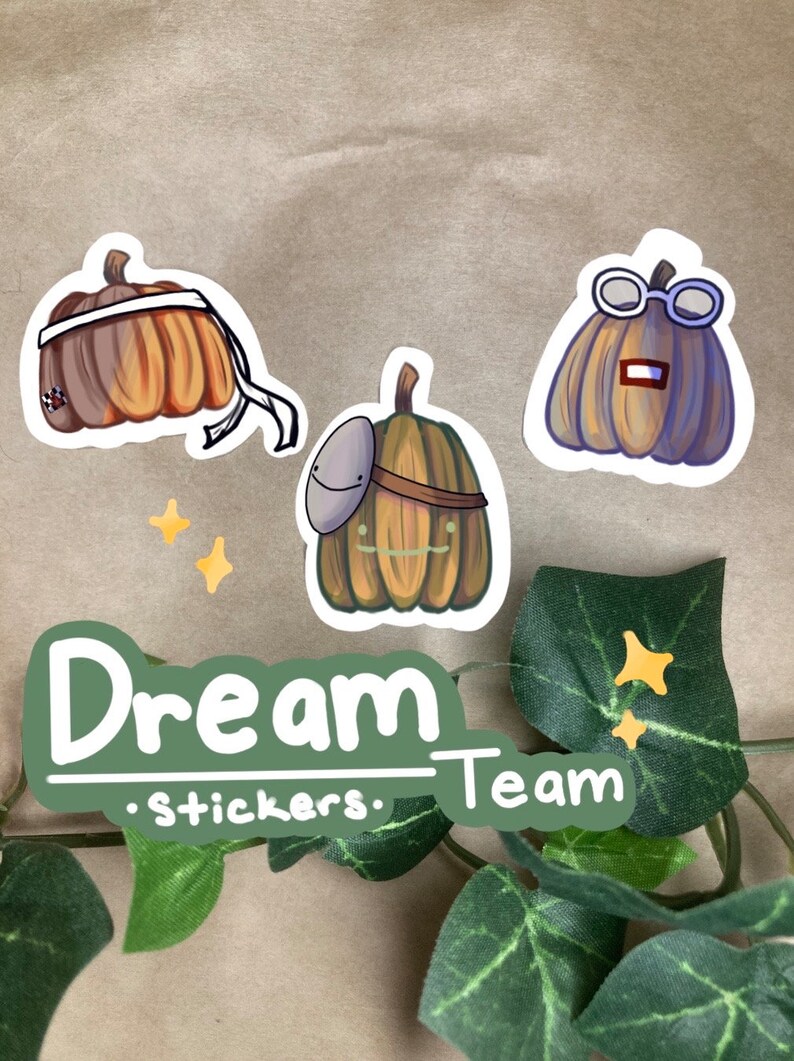 DSMP MCYT Halloween Pumpkin Stickers dream, Gnf, Sapnap, Tubbo, Ranboo ...