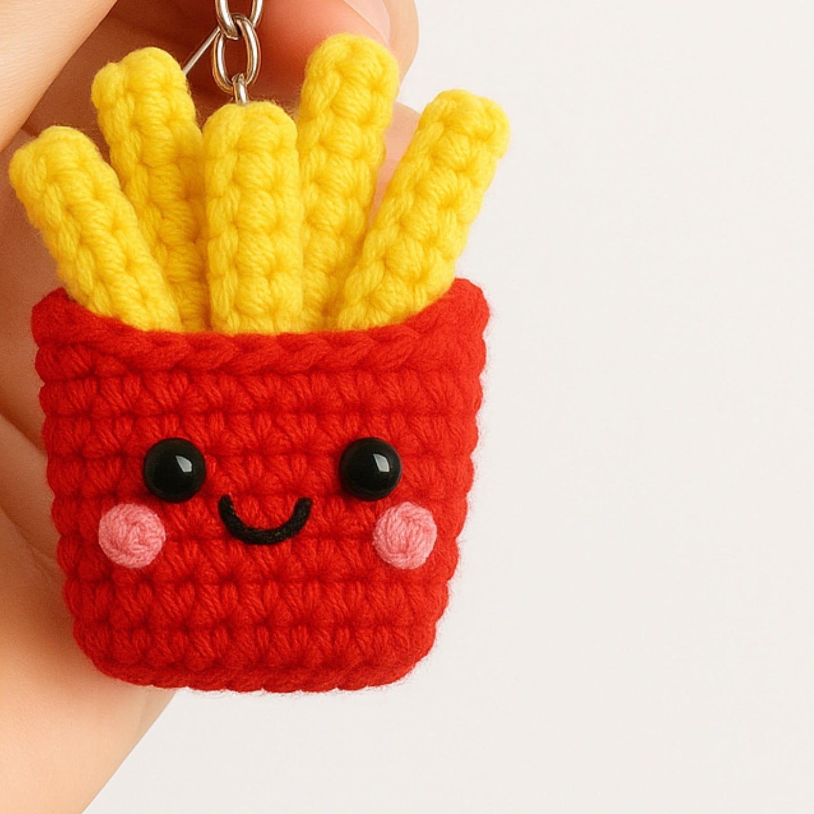 Amigurumi French Fries Keychain Crochet Pattern – Easy Tutorial for ...