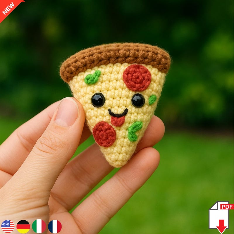 Pizza Keychain - Etsy