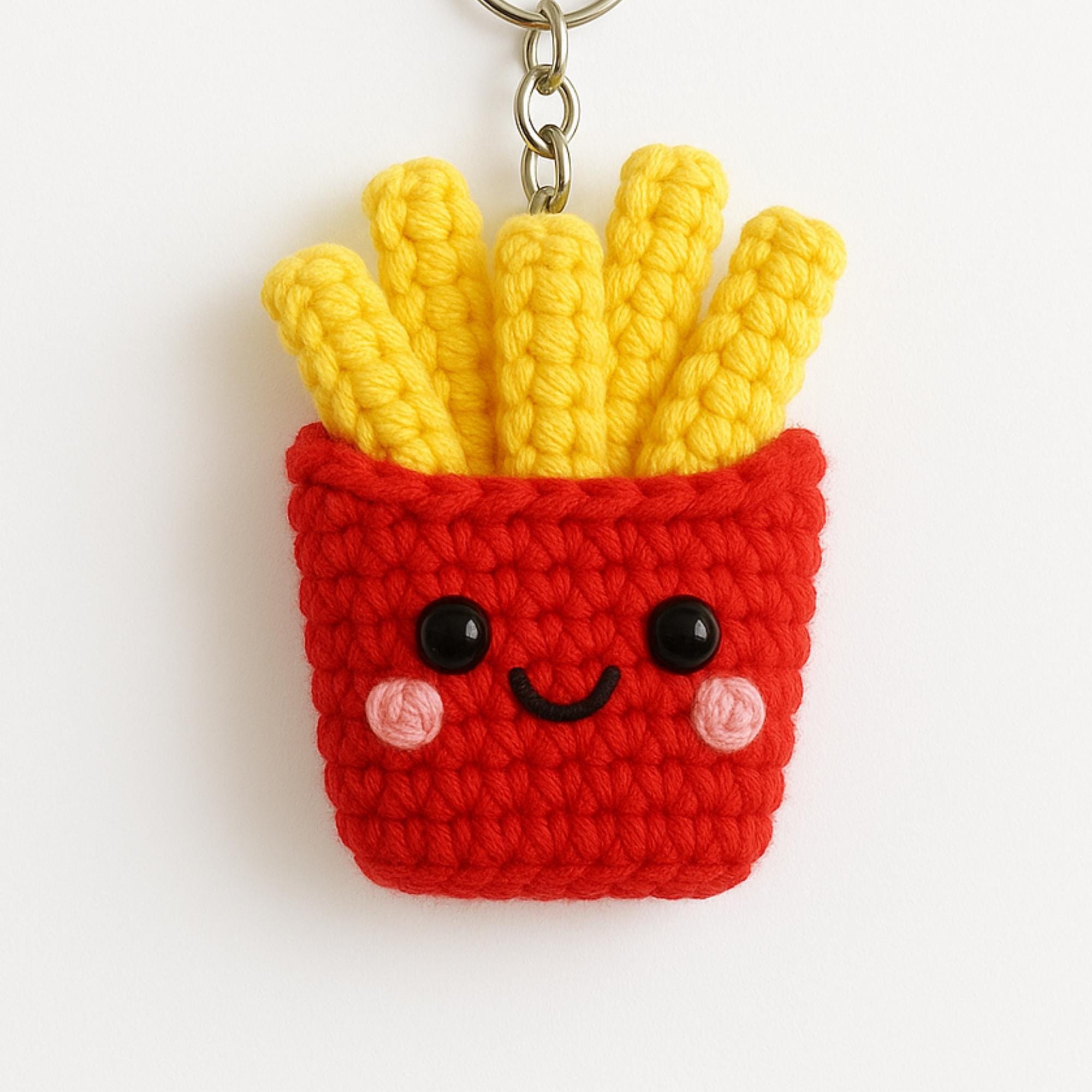 Amigurumi French Fries Keychain Crochet Pattern – Easy Tutorial for ...
