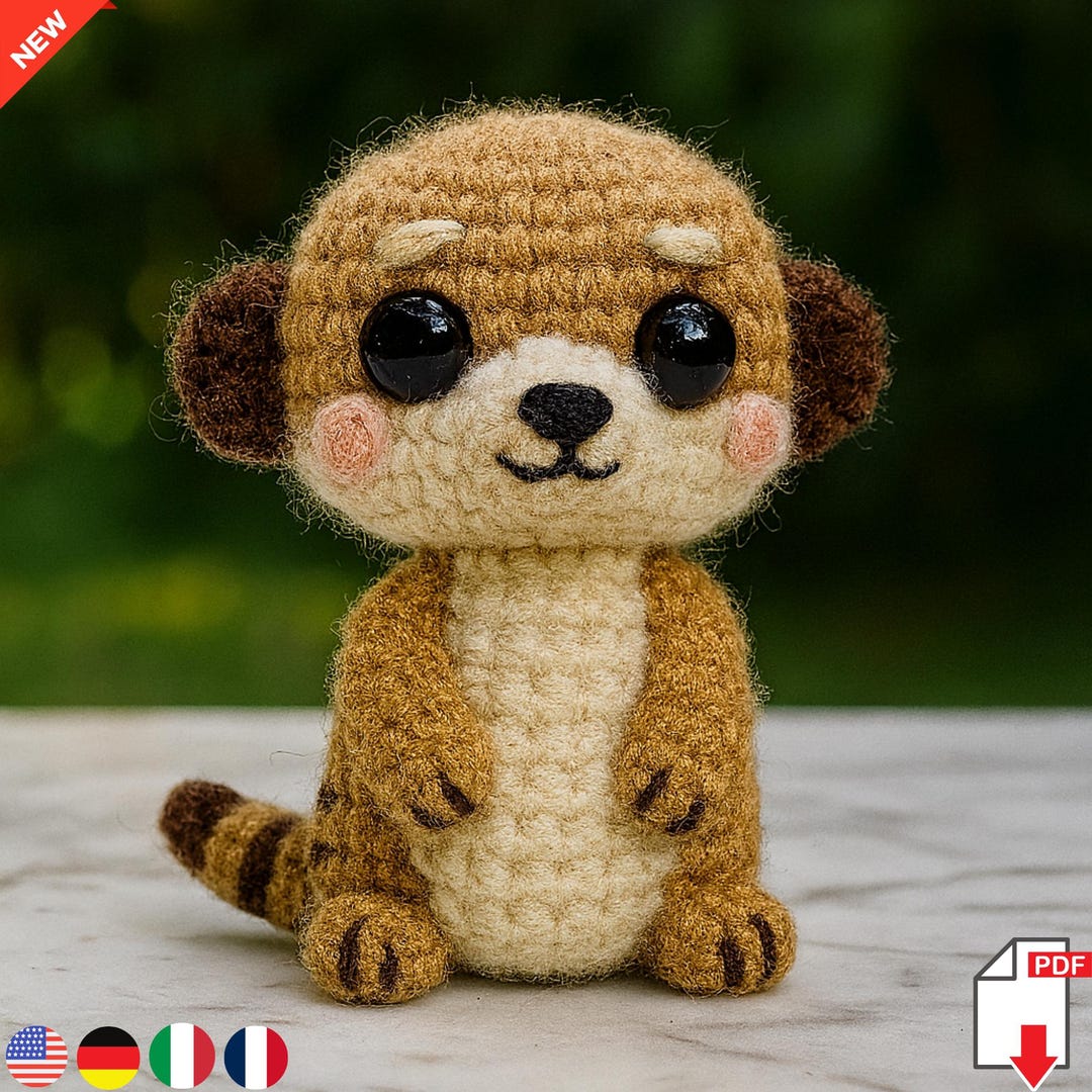 Amigurumi Meerkat Crochet Pattern – Easy DIY Plushie Tutorial, Cute ...