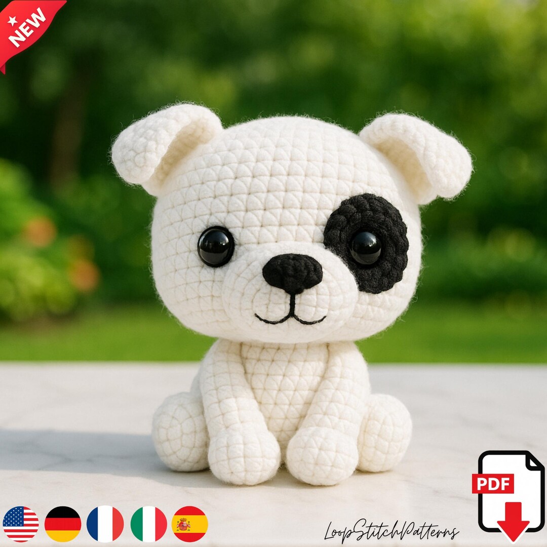 Amigurumi Pitbull Dog Crochet Pattern – Easy DIY Plushie Tutorial, Cute ...