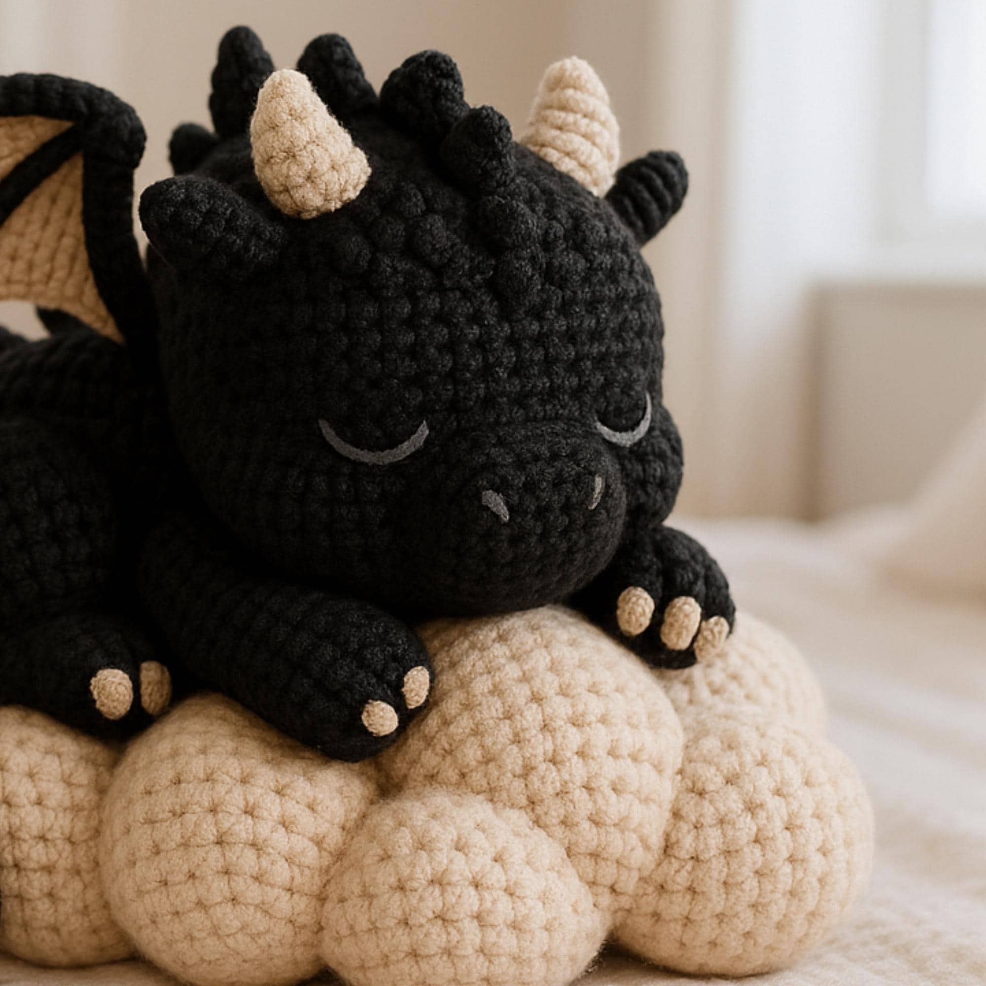 Amigurumi Sleeping Dragon Crochet Pattern – Easy DIY Plushie Tutorial ...