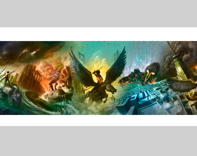 Signed Print From Percy Jackson and the Olympians, by John Rocco 6x 20 ...