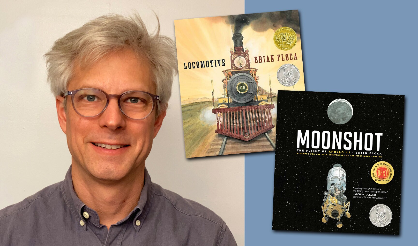 Signed Print From the Nytimes Best Illustrated Moonshot, by Brian Floca ...