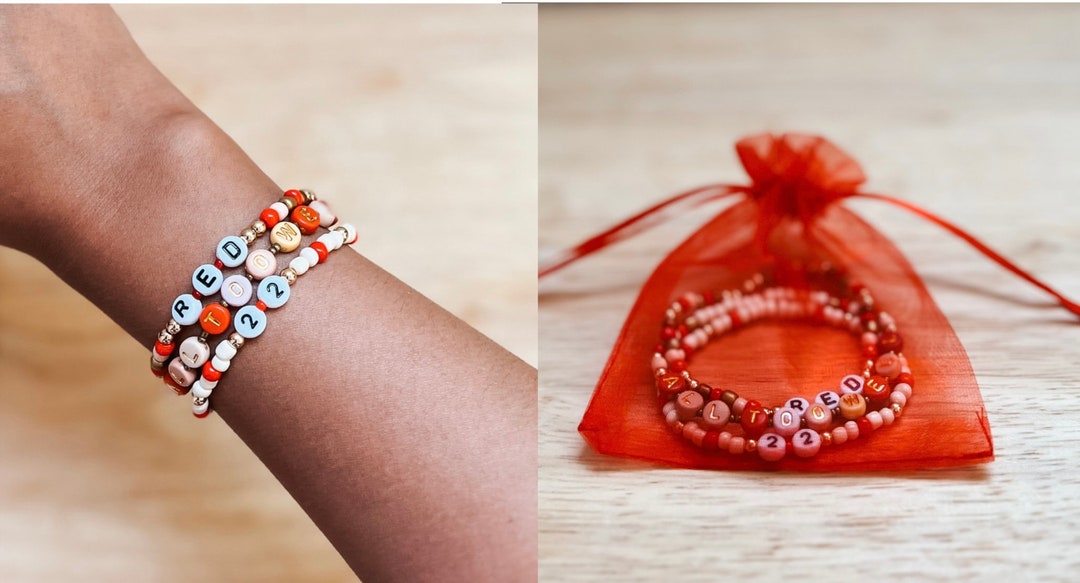SET OF 3 Red Era Bracelet Stack Taylor Swift Eras Tour - Etsy
