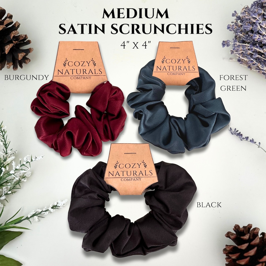 Medium Satin Scrunchie. Fall 90s Hair Accessory | Brisesmaid or ...