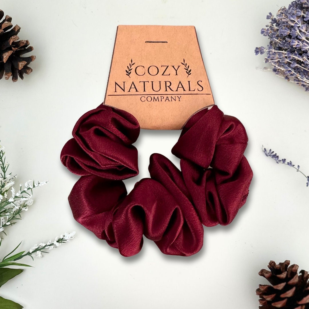 Medium Satin Scrunchie. Fall 90s Hair Accessory Brisesmaid or Birthday ...