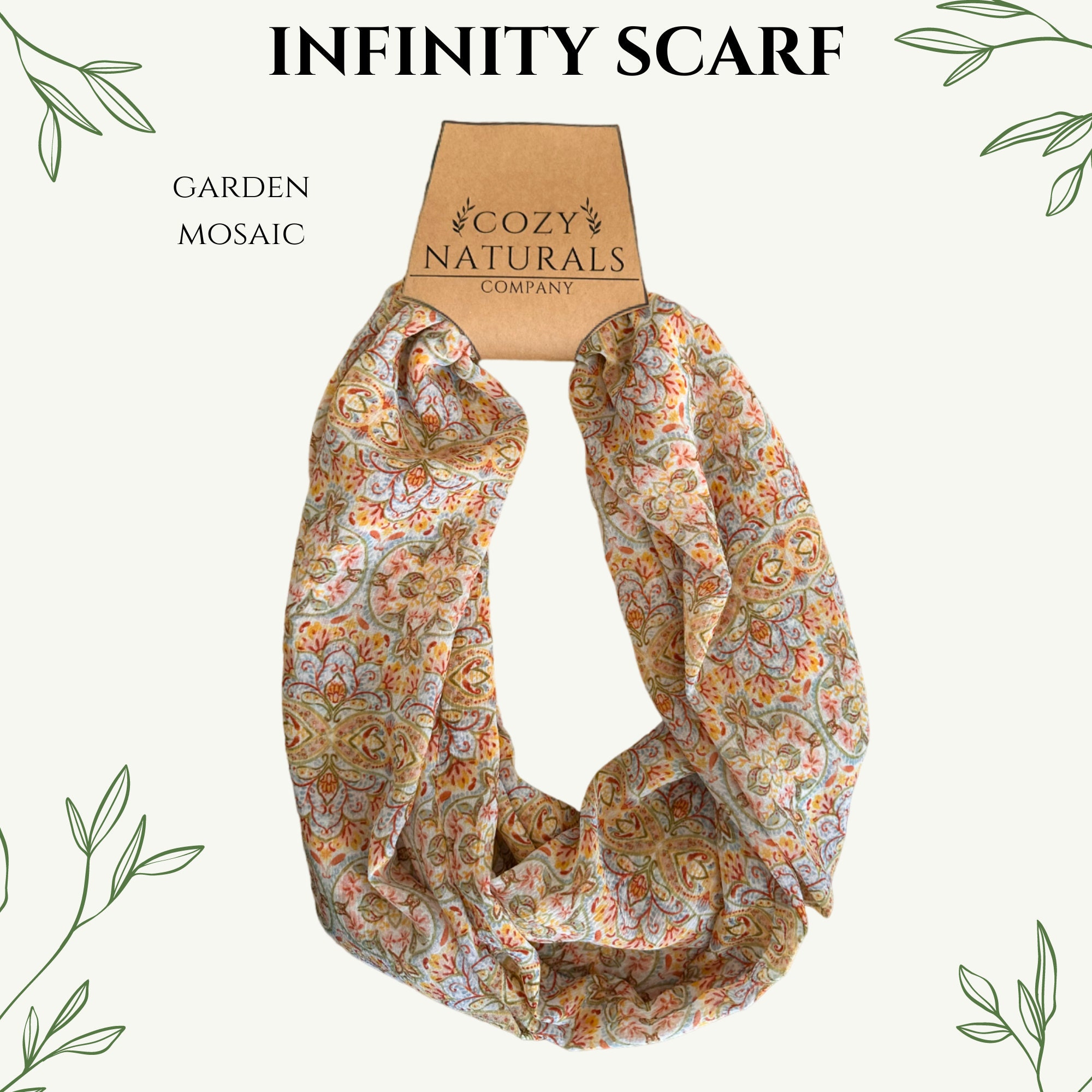 Lightweight Spring & Summer Infinity Scarf. Stylish, Soft, and Warm ...