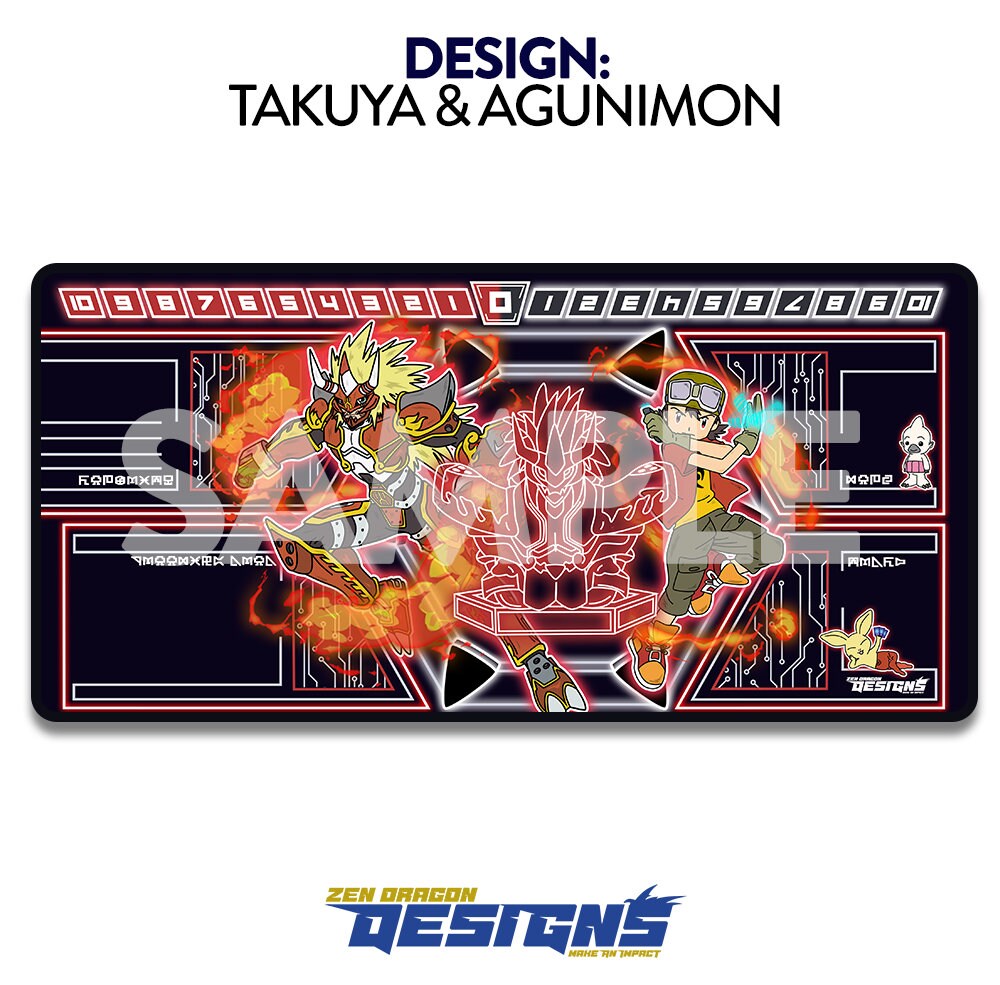 Takuya & Agunimon Digimon Card Game Custom Playmat - Etsy