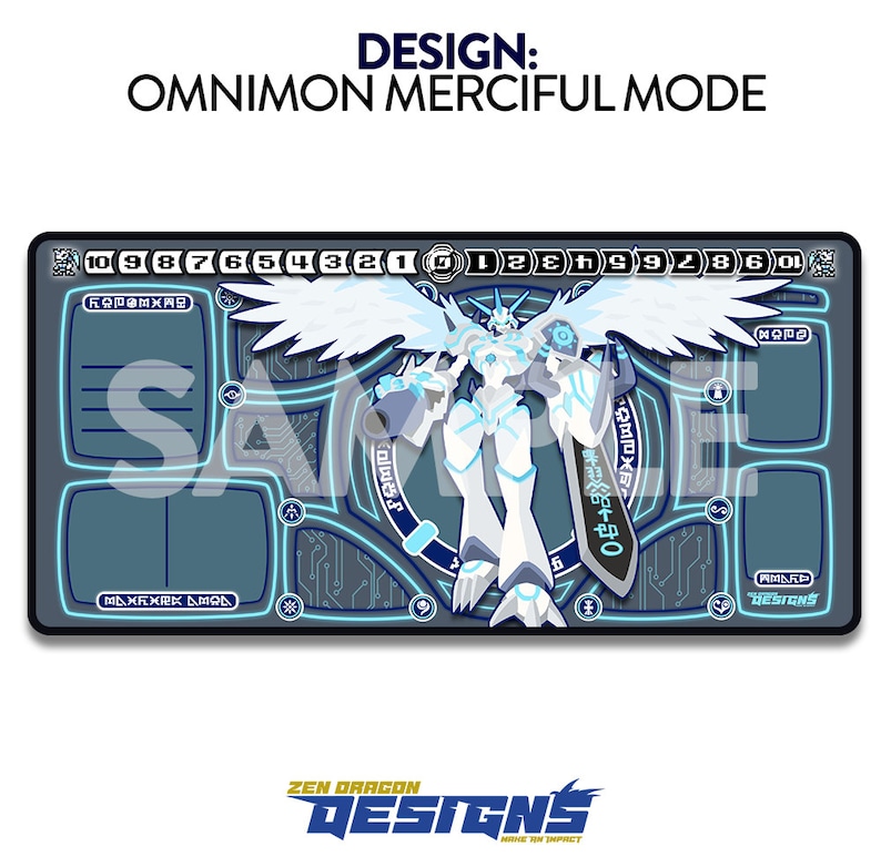Omnimon Merciful Mode Digimon Card Game Custom Playmat - Etsy