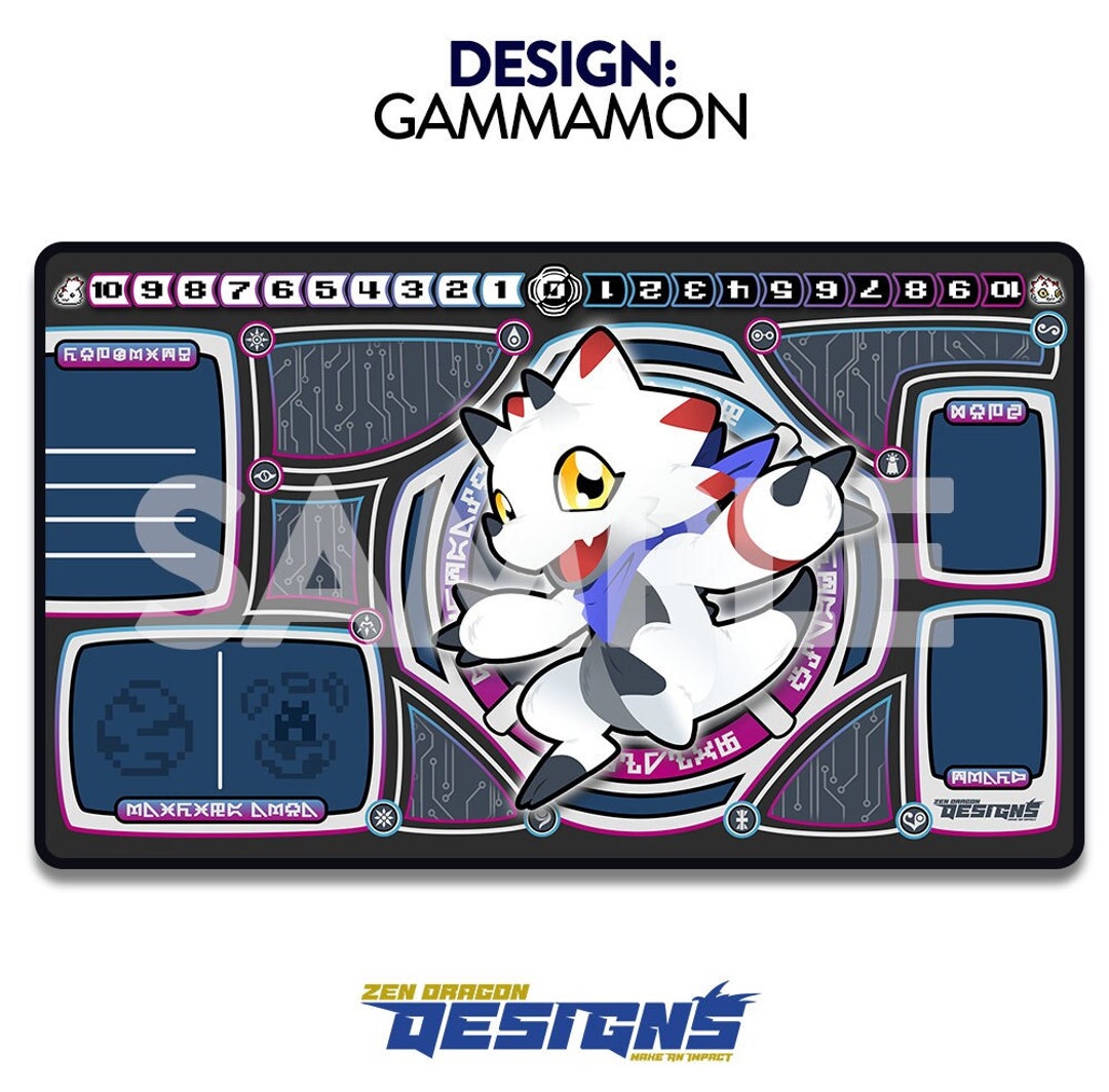 Gammamon Digimon Card Game Custom Playmat - Etsy