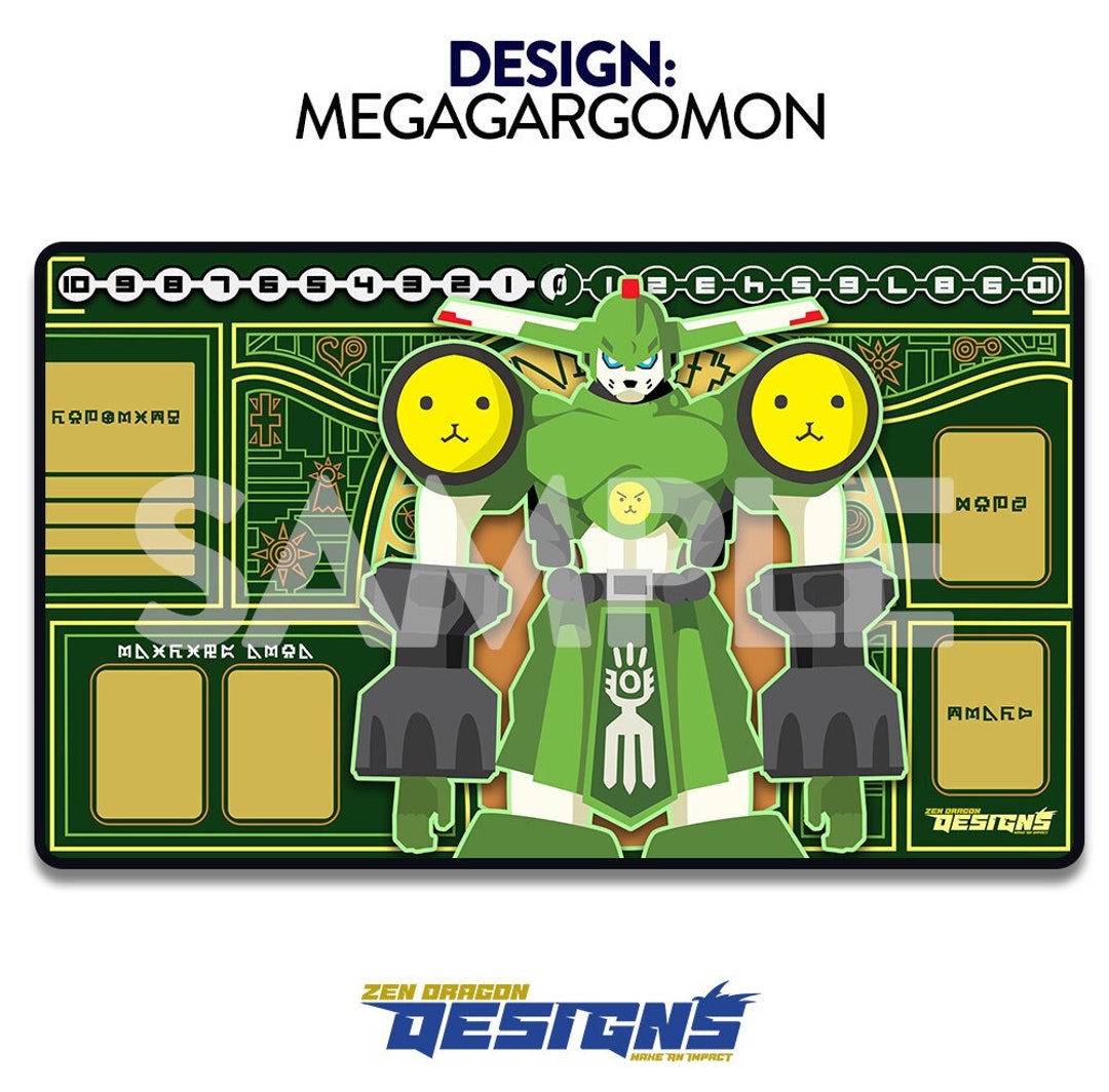 Megagargomon Digimon Card Game Custom Playmat - Etsy