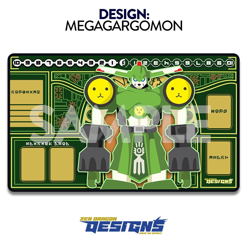 Megagargomon Digimon Card Game Custom Playmat - Etsy