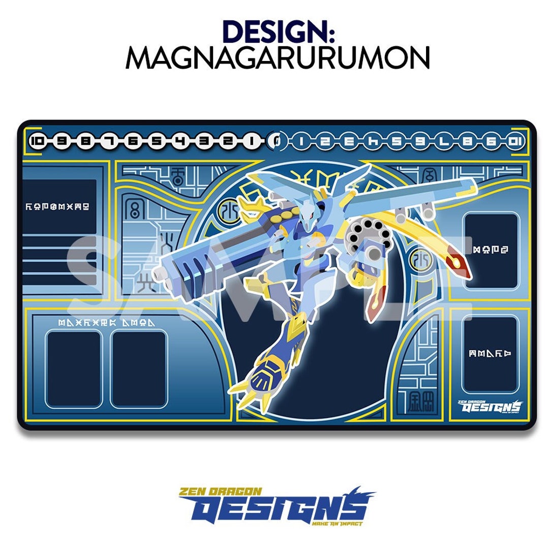 Magnagarurumon Digimon Card Game Custom Playmat - Etsy