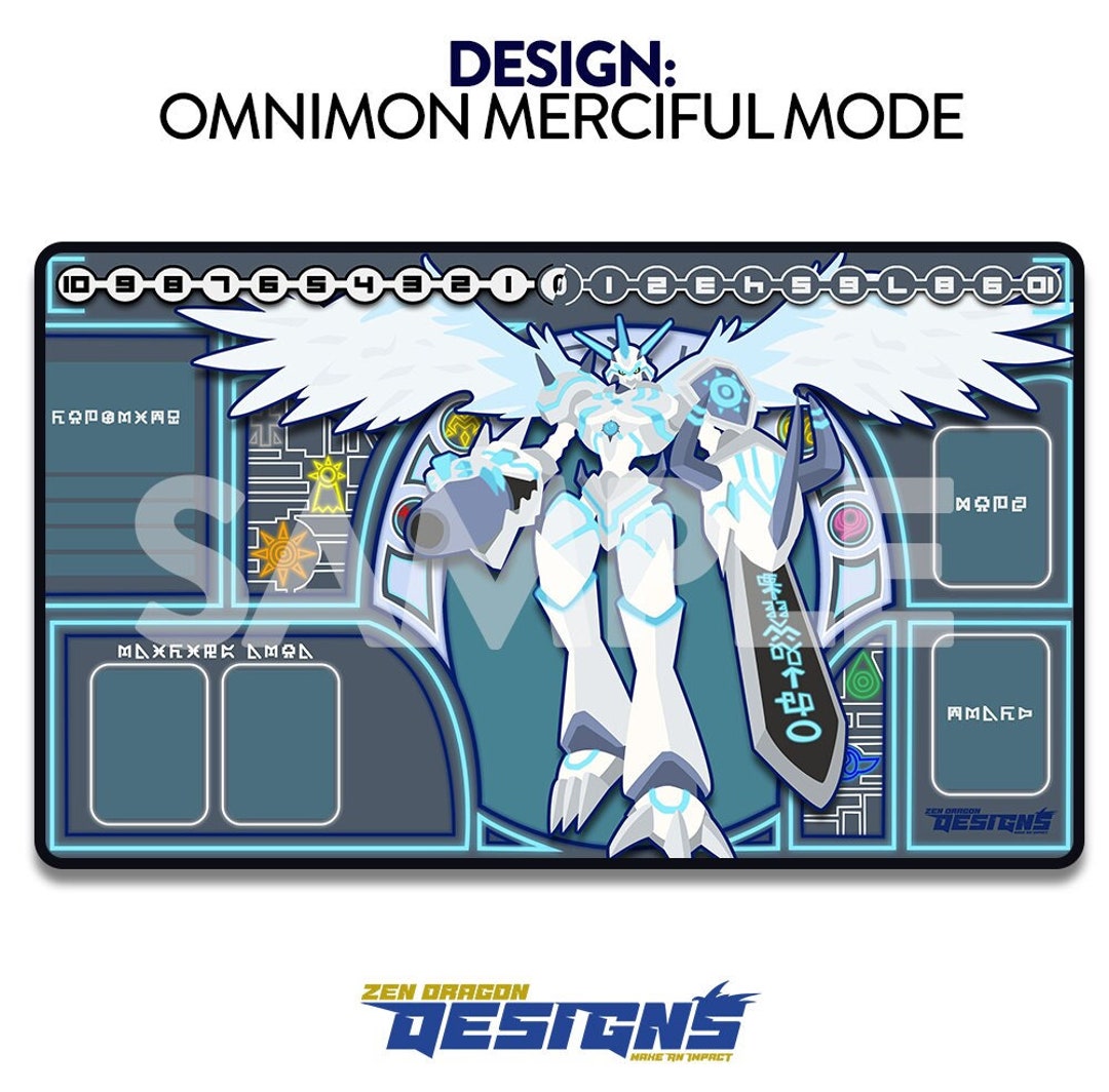Omnimon Merciful Mode Digimon Card Game Custom Playmat - Etsy