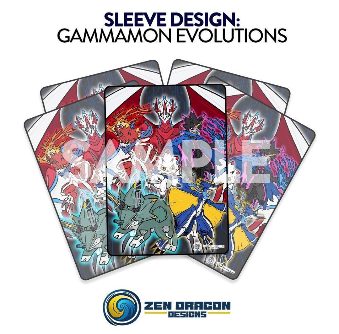 Digimon TCG Card Sleeve - Gammamon Evolutions - Etsy