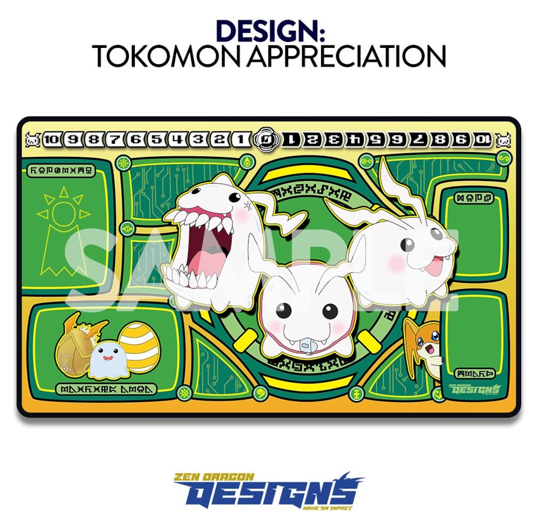 Tokomon Appreciation Digimon Card Game Custom Playmat - Etsy