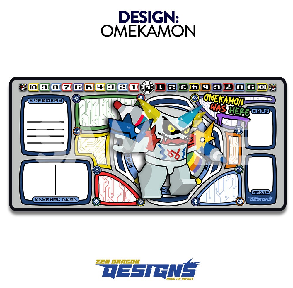 Omekamon Digimon Card Game Custom Playmat - Etsy