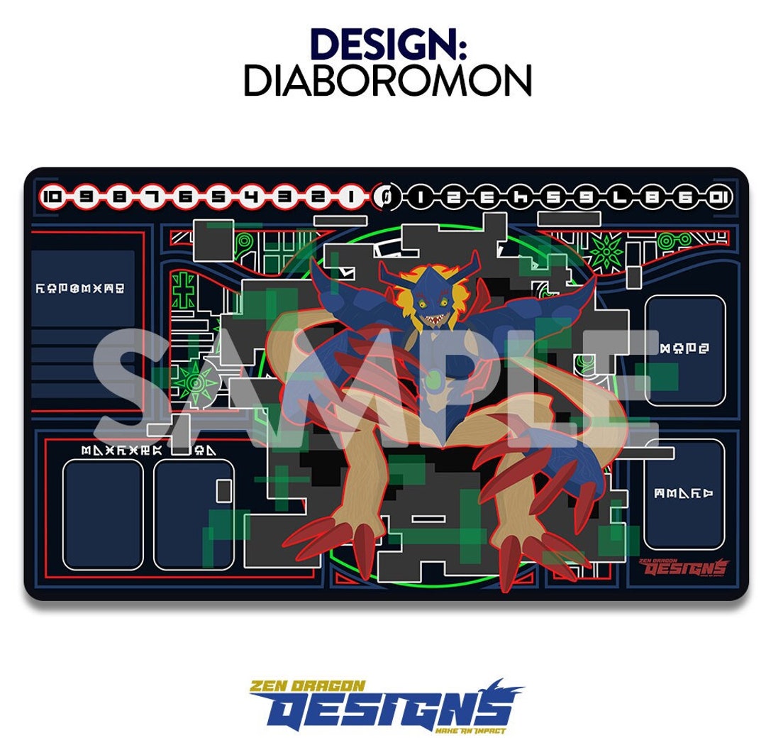 Diaboromon Digimon Card Game Custom Playmat - Etsy